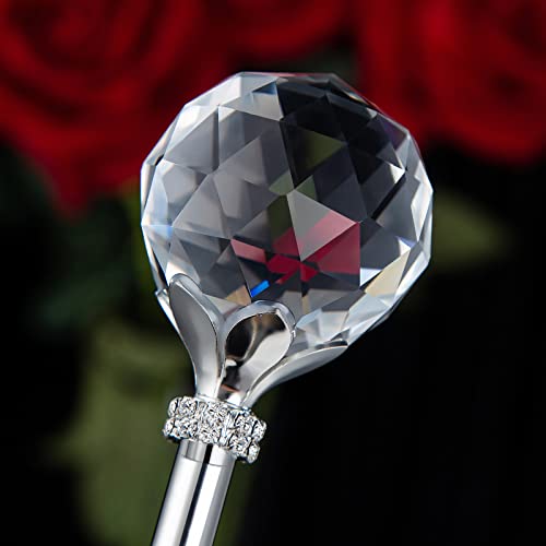 GlSAKE Crystal Scepter White Fairy Princess Wand Queen Scepter Fancy ...