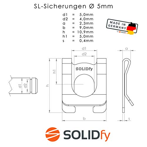 SOLIDfy – [10x] SL fuses, diameter 5 mm, shaft fuse for shafts and ...