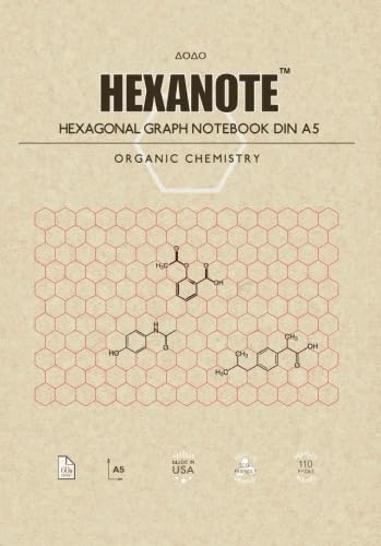 HEXANOTE - Hexagonal Graph Notebook DIN A5 - Organic Chemistry: 110 ...