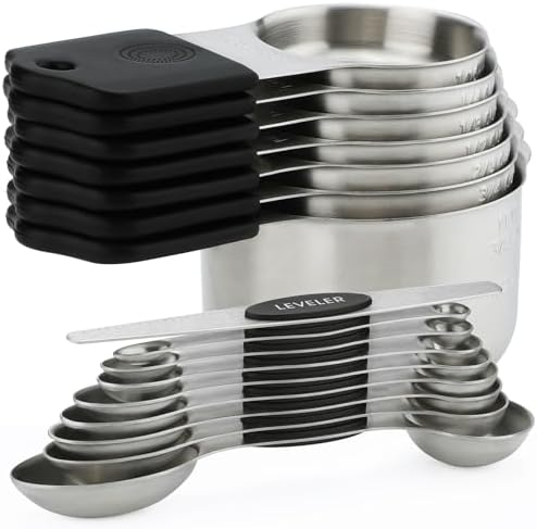 Amazon.com: Magnetic Measuring Cups and Spoons Set Including 7 ...