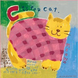 Oopsy Daisy C Is For Cat Stretched Art : Amazon.in: Home & Kitchen