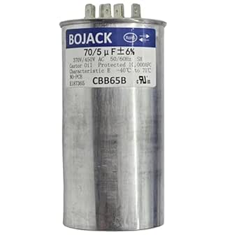 BoJack CBB65B Capacitor, 70+5 uF 60/7.5 MFD, 370/450V AC: Amazon.com: Industrial & Scientific