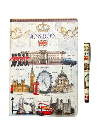 Famous British England London Icons Pictures A5 Size Notebook Notepad ...