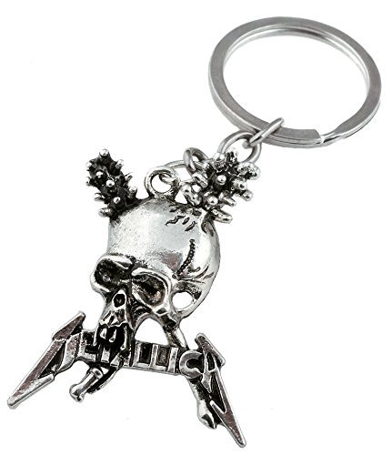 Metallica (Band) Skull Keychain, Silver : Amazon.in: Fashion