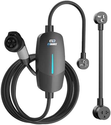 Amazon.com: EVDANCE Level 1 & 2 Portable EV Charger (15A/16A), Electric ...