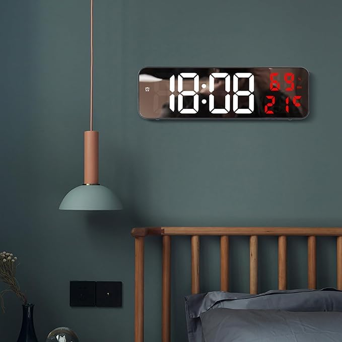 Buy Clefairy Digital Wall Clock, Digital Clock Large Display, LED Wall ...