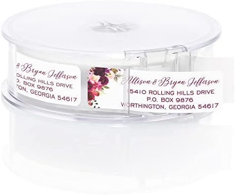 Amazon.com : Clear Wildflower Rolled Address Labels / 500 Personalized ...