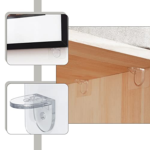 Pack of 20 Perforation Free Wardrobe Layered Partitions Sticking Hooks ...