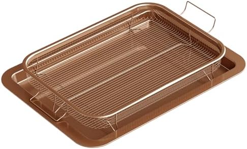Amazon.com: Chef Pomodoro Air Fryer Tray for Oven, Copper Crisper Tray ...