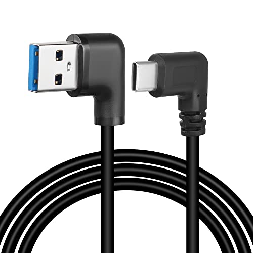 GELRHONR 90 Degree USB Type C Cable, 18W Fast Charging Left Angle USB A ...