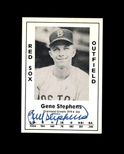 Gene Stephens Hand Signed 1979 Diamond Greats Boston Red Sox Autograph ...