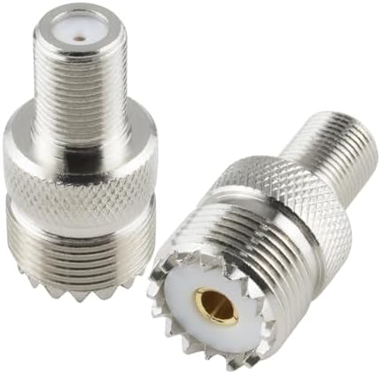 BOOBRIE 2PCS SO239 UHF Female to F Female Adapter SO-239 RF Coax ...