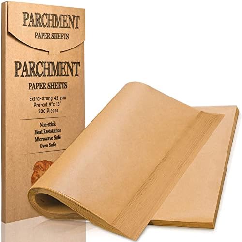 50 Unbleached Parchment Paper Baking Sheets - Heavy Duty & Non-Stick ...