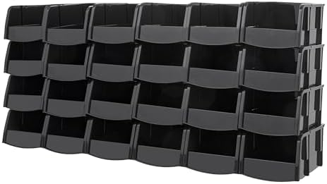 Amazon.com: IRIS USA Stackable Storage Bins Open Front, 24 Pack ...