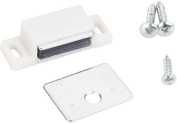Shutter Hardware 50631-R Box of 10-15lb Single Magnetic Catch White ...