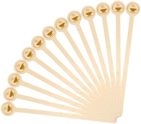 Amazon.com | KTOJOY 5.9inch Wooden Coffee Stirrers with Round Ends, 100 ...