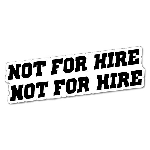Amazon.com: 2X NOT for HIRE CAR Van Truck Sticker Decal Shopfront ...