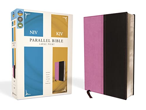 NIV, KJV, Parallel Bible, Large Print, Leathersoft, Pink/Brown: The ...
