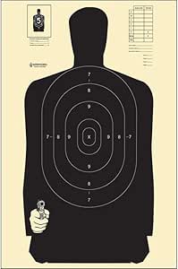 Amazon.com : Full Size B-27S Target w/a Gun Rifles Pistols Arrows ...