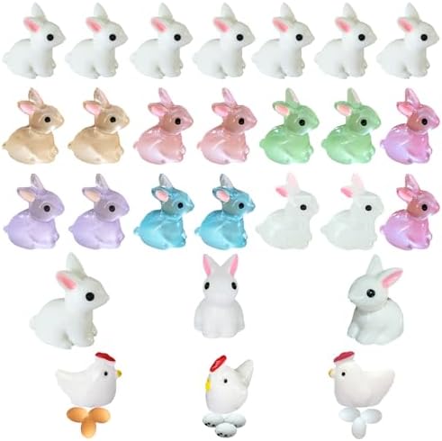 Amazon.com: wybcfp 50 Pieces Mini Bunny and Carrot Decoration ...