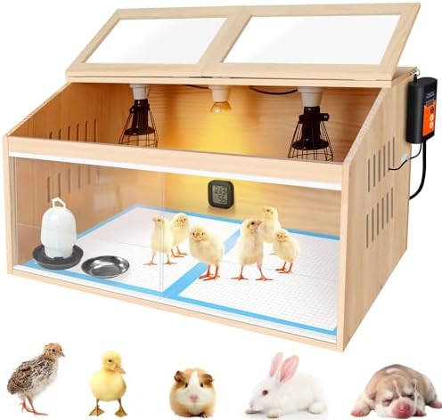 Amazon.com: Large Chicken Brooder Box for Chick, Extra Wide Wooden ...