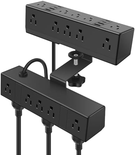 VILONG 28 in1 Desk Clamp Power STRI pwith PD 30W USB-C Ports, Desk Edge ...