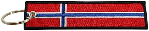 Amazon.com: Norway Flag Key Chain, 100% Embroidered : Clothing, Shoes ...