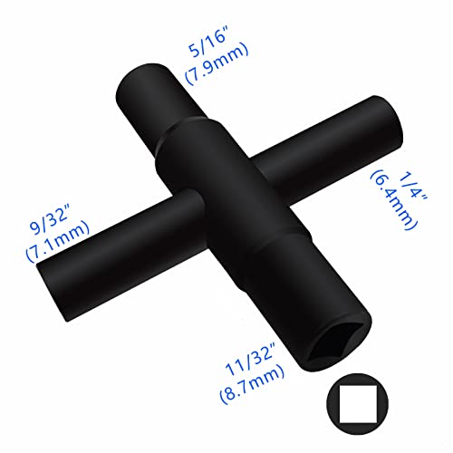 Snapklik.com : QYQRQF 4 Way Sillcock Key Heavy Duty Water Key Steel ...