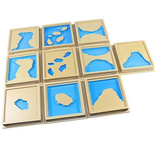 Amazon.com: Montessori Land and Water Form Trays Plastic Materials Kids ...
