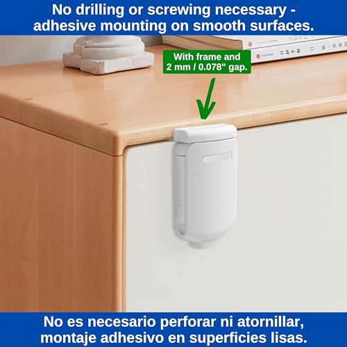 Drawer Child Safety Catch, 2 Pieces, for Gluing, in White, for ...