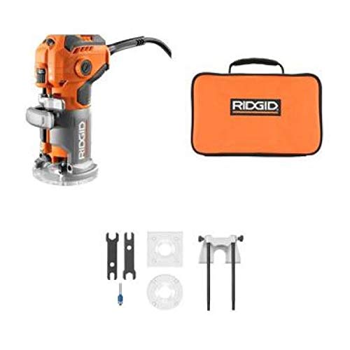 Ridgid 5.5 Amp Corded Compact Power Trim Router With Micro Adjust Dial ...