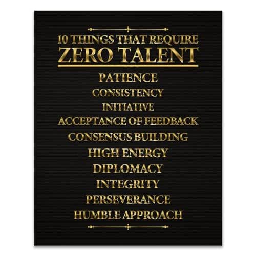 Amazon.com: Motivational Office Wall Art Print - 10 Things That Require ...
