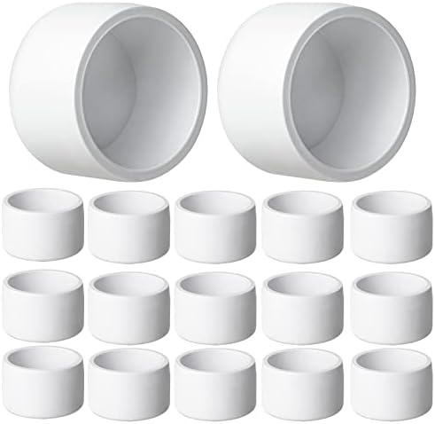 30Pack 3/4 Inch PVC End Cap Fittings, Flat PVC Cap for Build PVC ...
