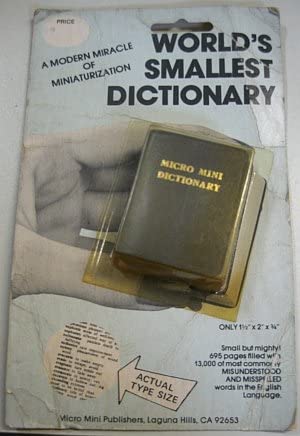 Micro Mini Dictionary: World's Smallest Dictionary: Micro Mini ...