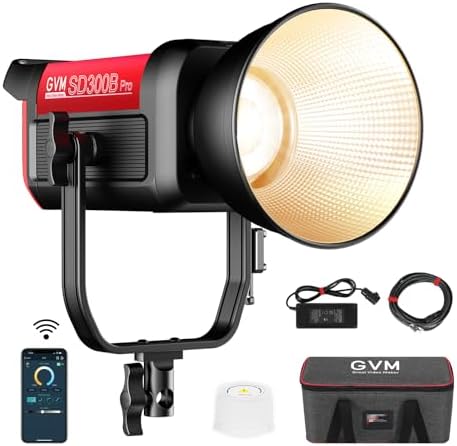 GVM - Luz LED de video con soporte Bowens, luz continua bicolor de 300 ...