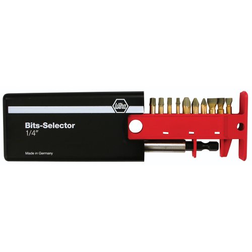 Wiha 71094 Bit Selector with Dura Insert 1/4-Inch Bits for Slotted ...