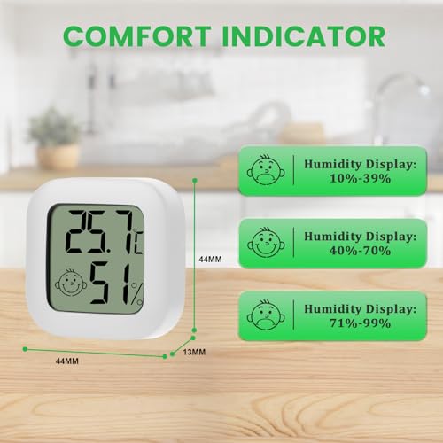 PAIRIER Room Thermometer Indoor,Mini Digital Thermometer Room ...