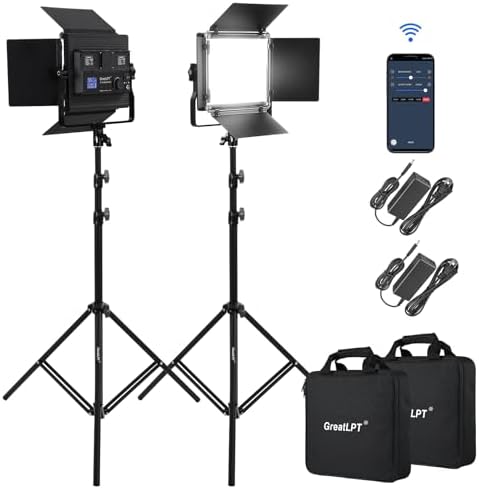 Amazon.com : RGB Photography Video Lighting Kit, 2 Pack 50W Bi-Color ...