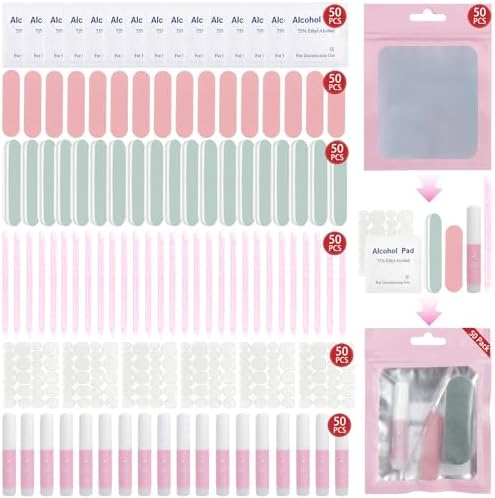 Amazon.com: 12pcs Press on Nail Storage Box with 60 Pcs Adhesive Double ...