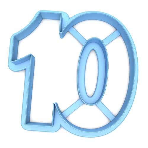 Amazon.com: Sweet Prints Inc Number 10 Cookie Cutter - Dishwasher Safe ...