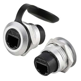 PENGLIN 2PCS RJ45 CAT6 Panel Mount Connector, CAT6 Ethernet LAN Pass ...