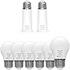 ORALUCE A15 LED Bulb 5 Watts Cool White 6500K,40W Equivalent Table Lamp Bulb, E26 Standard Screw ...
