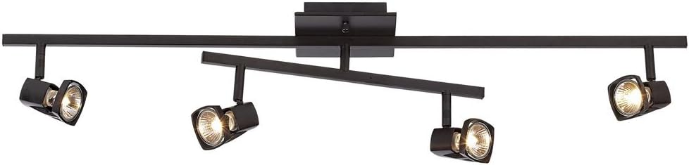 Pro Track 4-Head LED Complete Ceiling Track Light Fixture Kit Spot ...