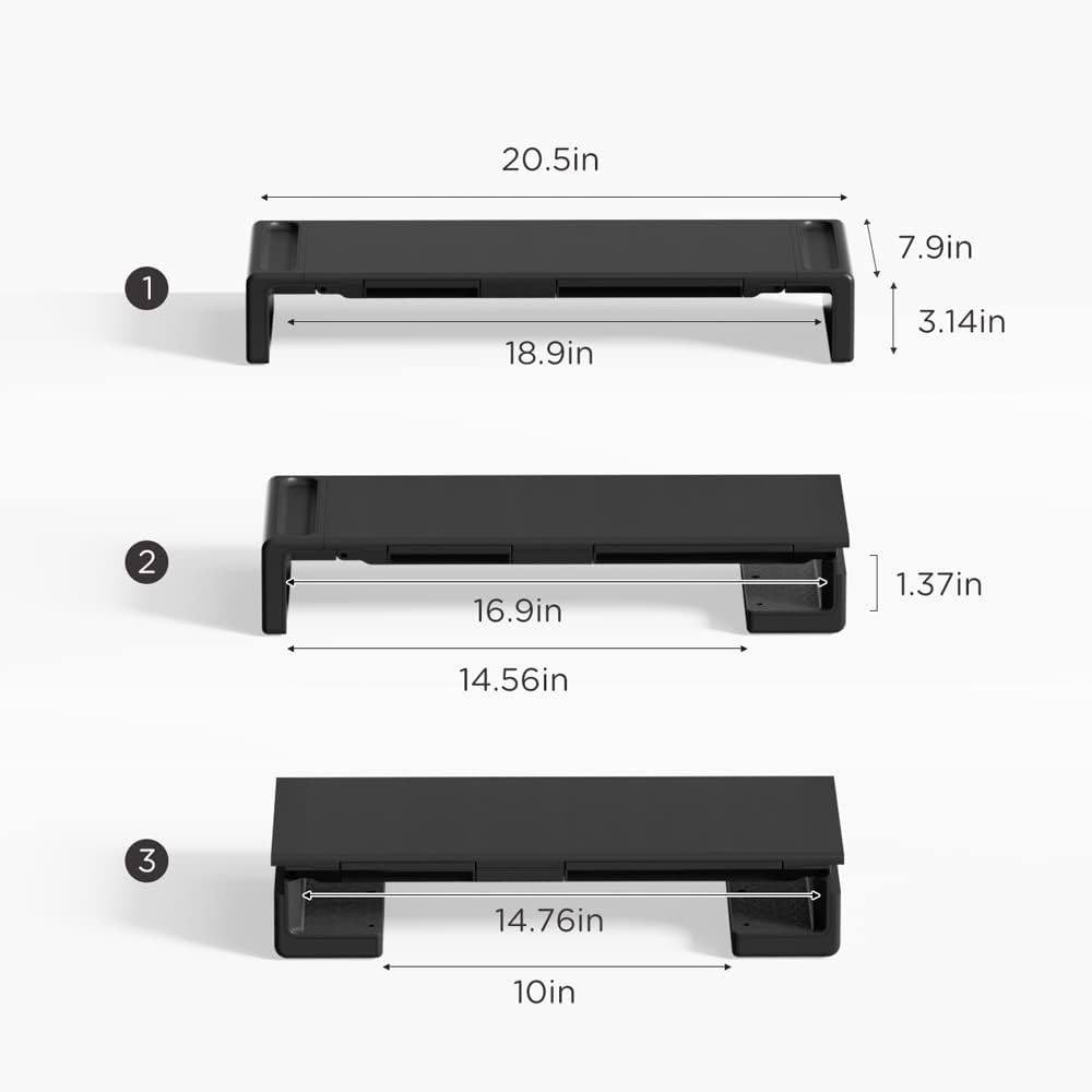 Buy Monitor Stand Riser, OImatser Foldable Computer Monitor Riser ...