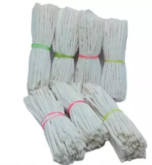 On Blow Pure Cotton 3 inch Wicks | Diya Batti for Pooja Aarti White ...