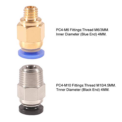 Snapklik.com : PC4-M6 Pneumatic Fitting Push To Connect + PC4-M10 ...