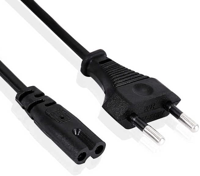Power pro AC Power Cord Cable 2-Pin Compatible Many Game Consoles, Wire ...