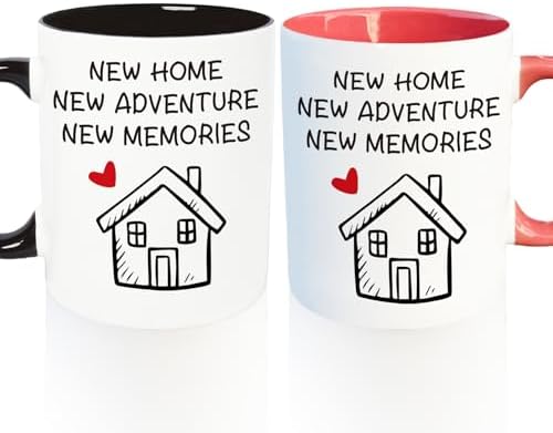Amazon.com: TIEEC New Home New Adventure Mugs - House Warming Gifts New ...