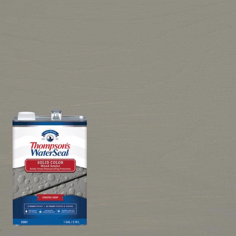 Thompson's WaterSeal Solid Coastal Gray Waterproofing Wood Stain and ...