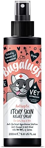 BUGALUGS Cat itchy skin relief Antiseptic spray 200ml, for kitten, cats ...
